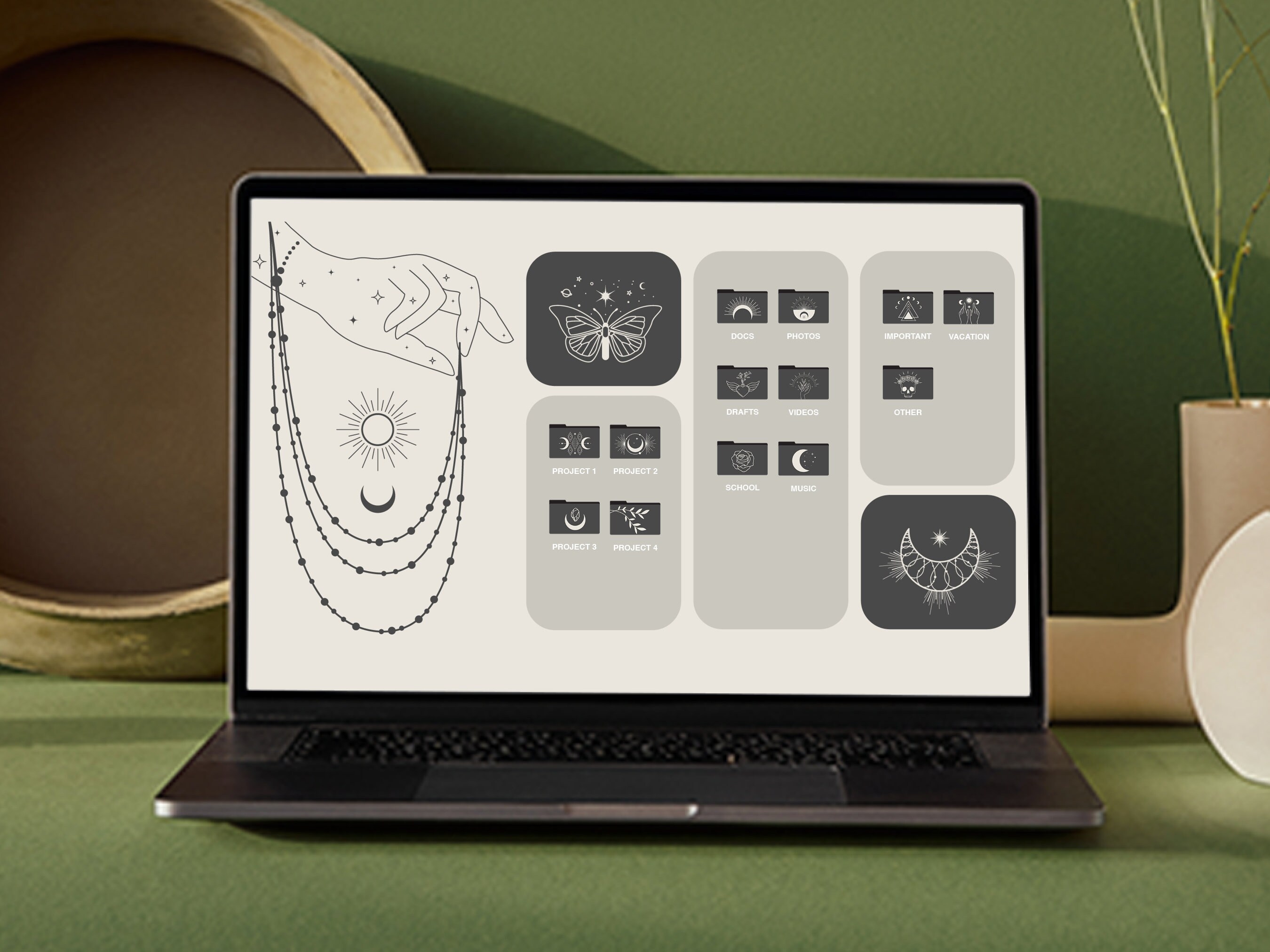 Esoteric Moon Mac Folder Icons Wallpaper Organizer and Folder Icons ...