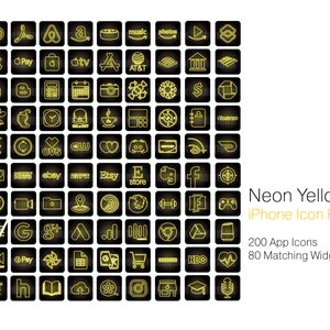 Neon Yellow App Icons Ios - Neon Yellow Icon Pack - Neon Yellow 200 ...