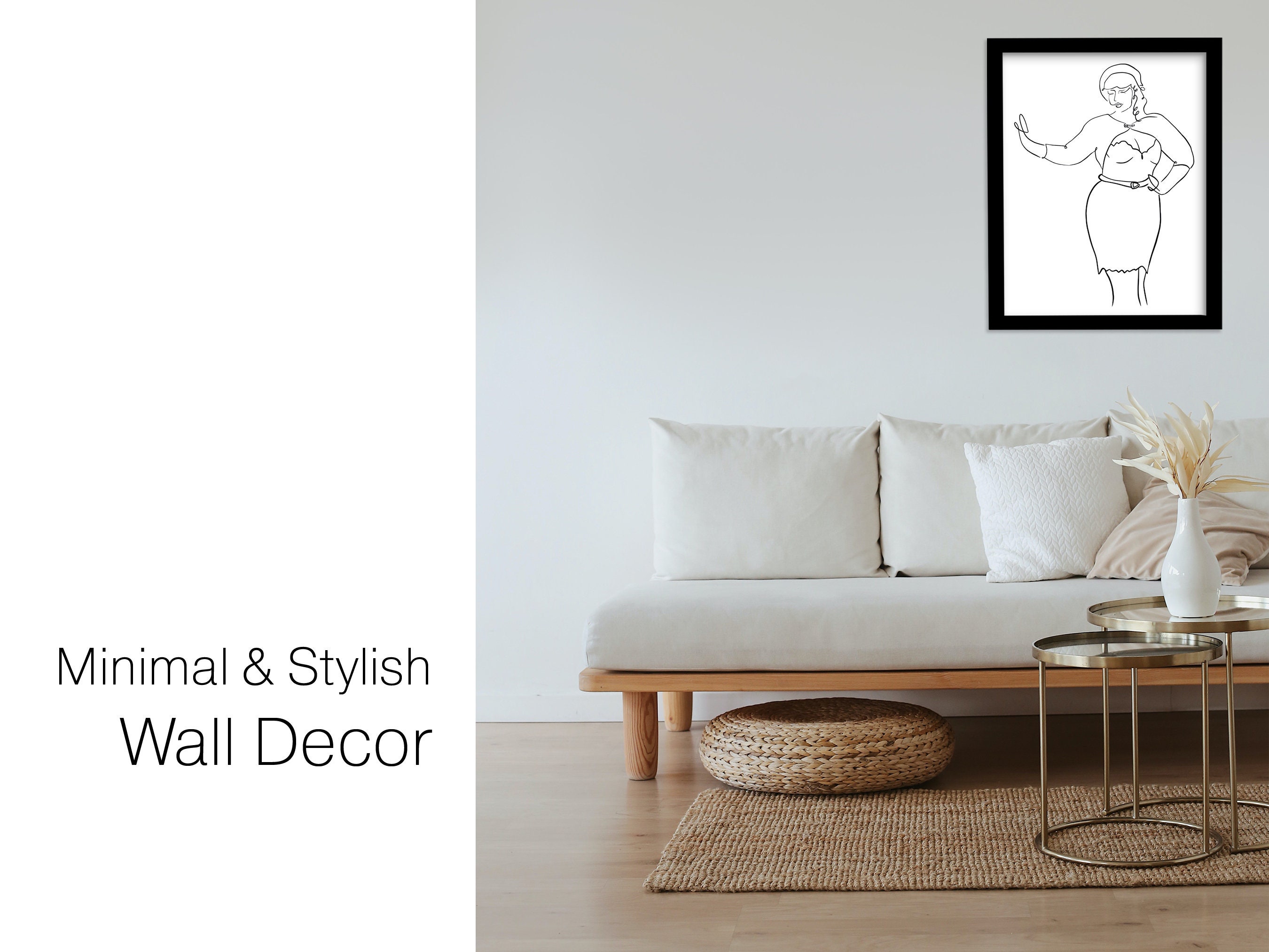 Female Empowerment Body Positive Art Digital Wall Art Woman Line ...