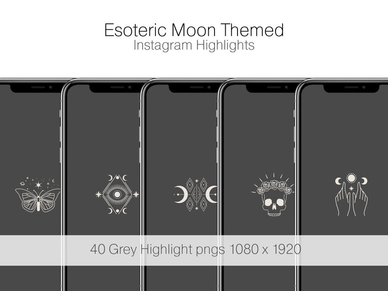 Esoteric Moon Instagram Highlights Social Media Icons for IG Story ...