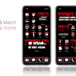 Blood Red iPhone App Pack - 200 App Icons & 80 Widgets! Apple Icons ...