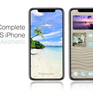 Ios App Icons Beachy Vibes Bundle Complete Aesthetic With 400+ App ...