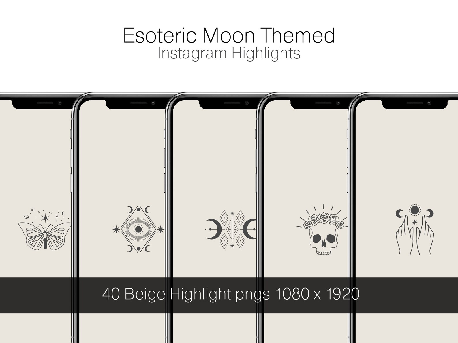 Esoteric Moon Instagram Highlights Social Media Icons for IG | Etsy