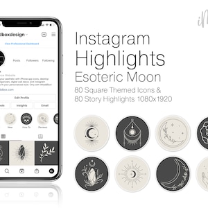 Esoteric Moon Instagram Highlights Social Media Icons for IG Story ...