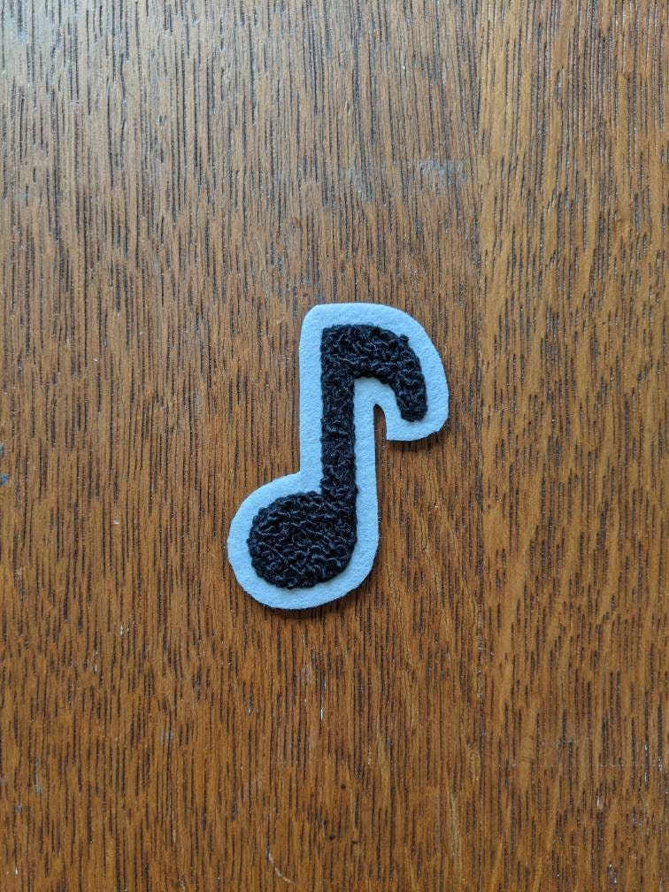 Musical Chenille Patches Treble Clef Eighth Note or Double - Etsy
