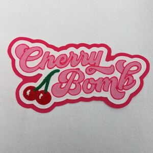 Cherry Bomb - Vintage Style Chain Stitch and Chenille Patch - Large - Etsy
