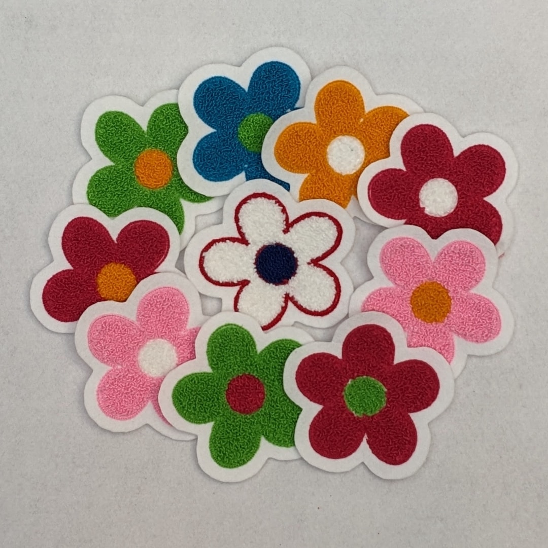 Daisy Chenille Patch - Sew on - Available in Different Colors! - Etsy