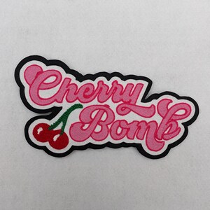 Cherry Bomb - Vintage Style Chain Stitch and Chenille Patch - Large - Etsy