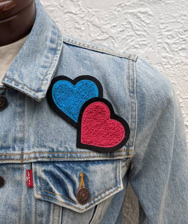 Super Cute Small Chenille Heart Patch - Sew on - Available in Different ...