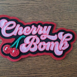 Cherry Bomb - Vintage Style Chain Stitch and Chenille Patch - Large - Etsy