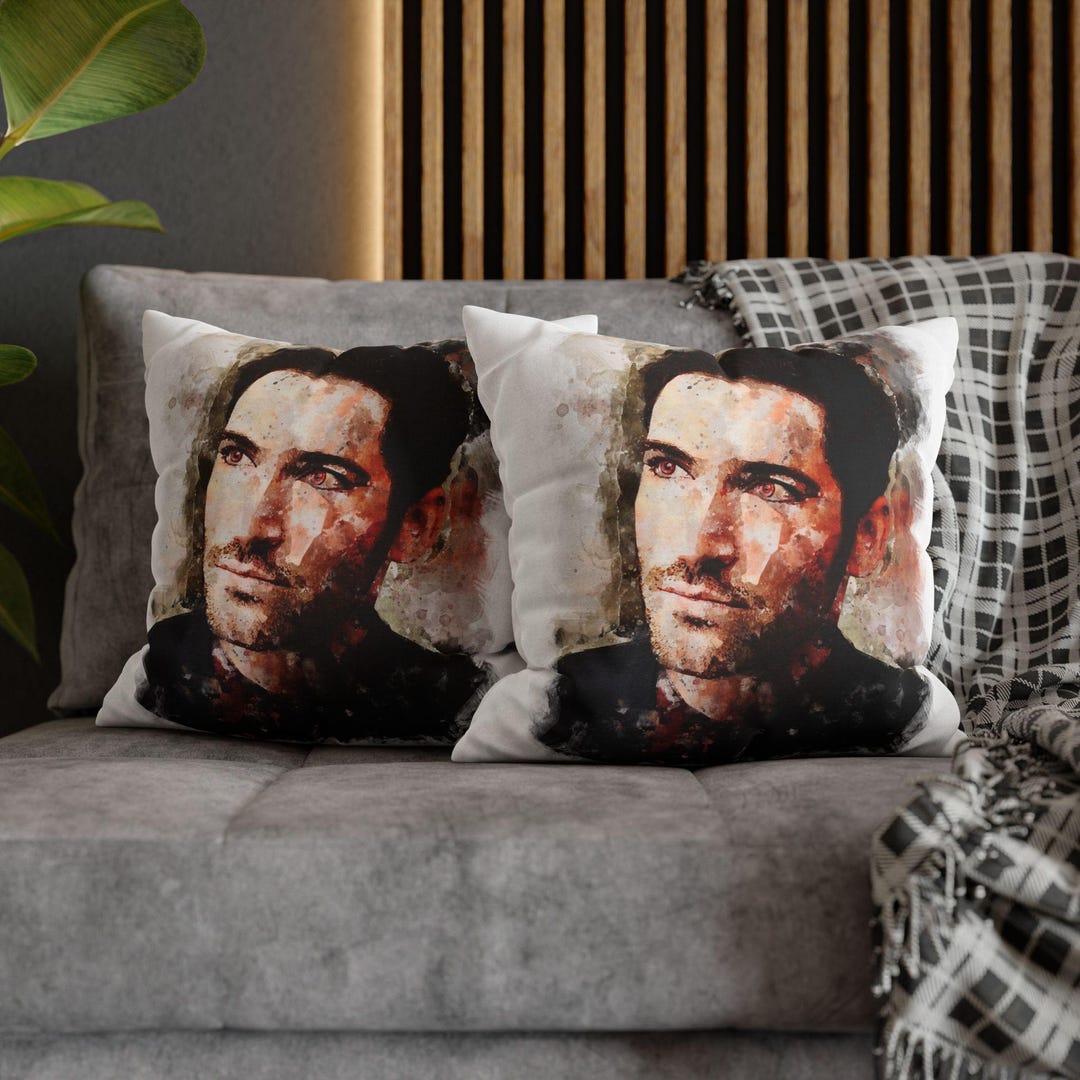 COVER ONLY Vintage Retro Art Lucifer Morningstar Spun Polyester Square ...