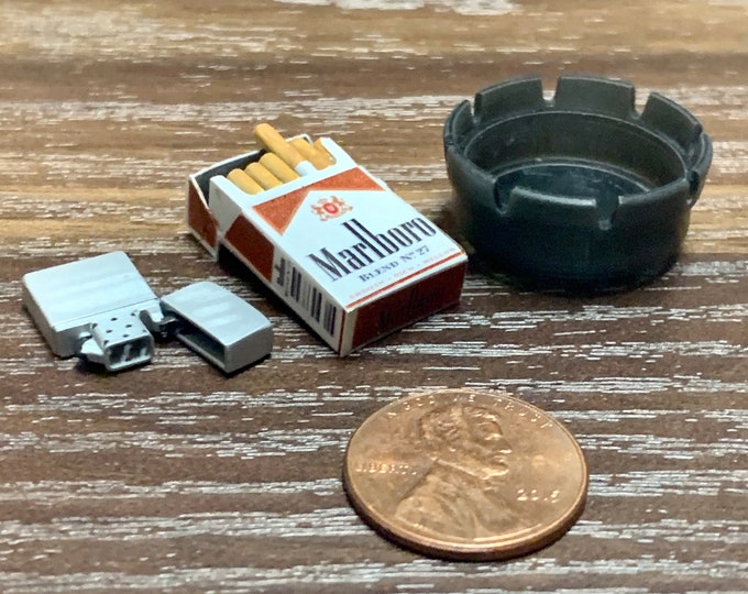 Miniature Smoker’s Set. (3 Pieces) 1:4 Scale. - Etsy