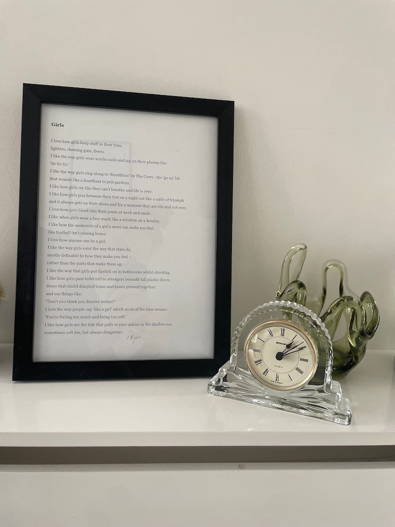 GIRLS Poetry Print A4 - Etsy