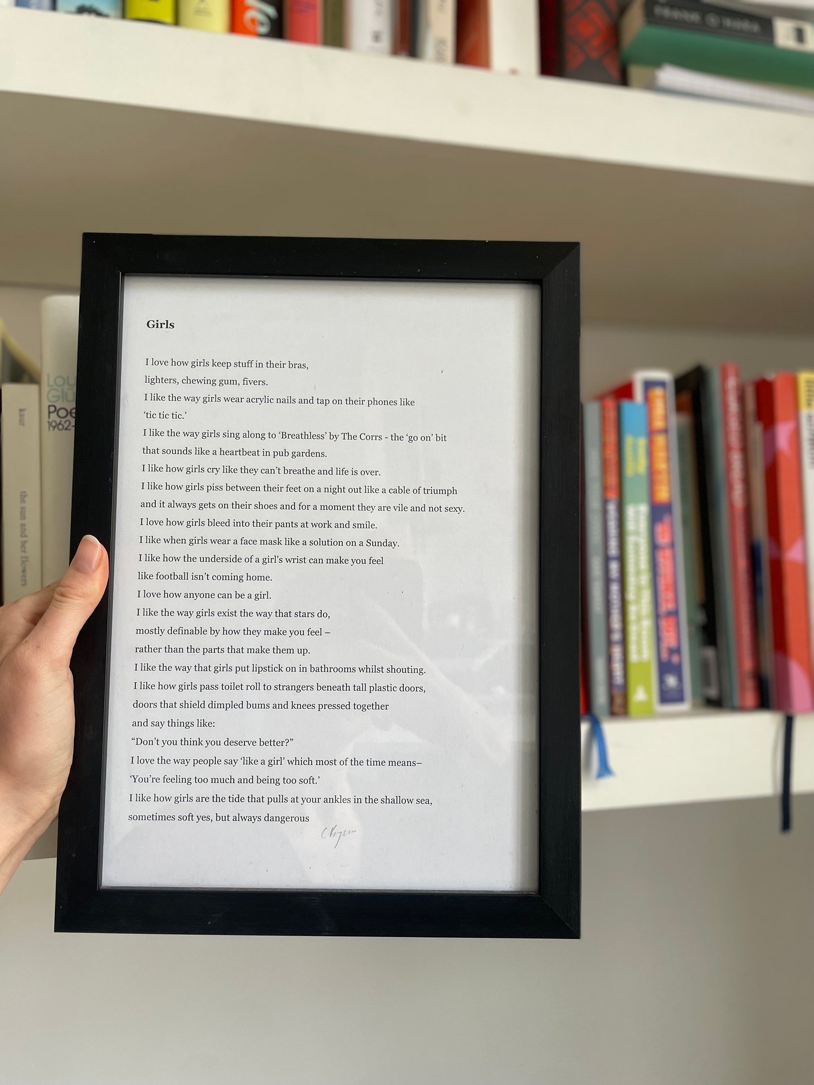 GIRLS Poetry Print A4 - Etsy