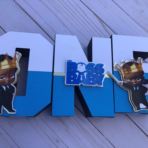 Editable African American Boss Boy Baby Party Decorations - Etsy