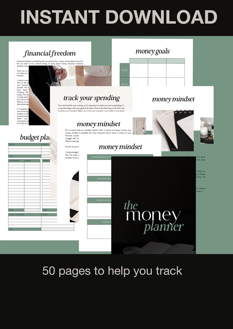 Money Mindset Journal: Financial Abundance Planner (PDF 2024) - Etsy