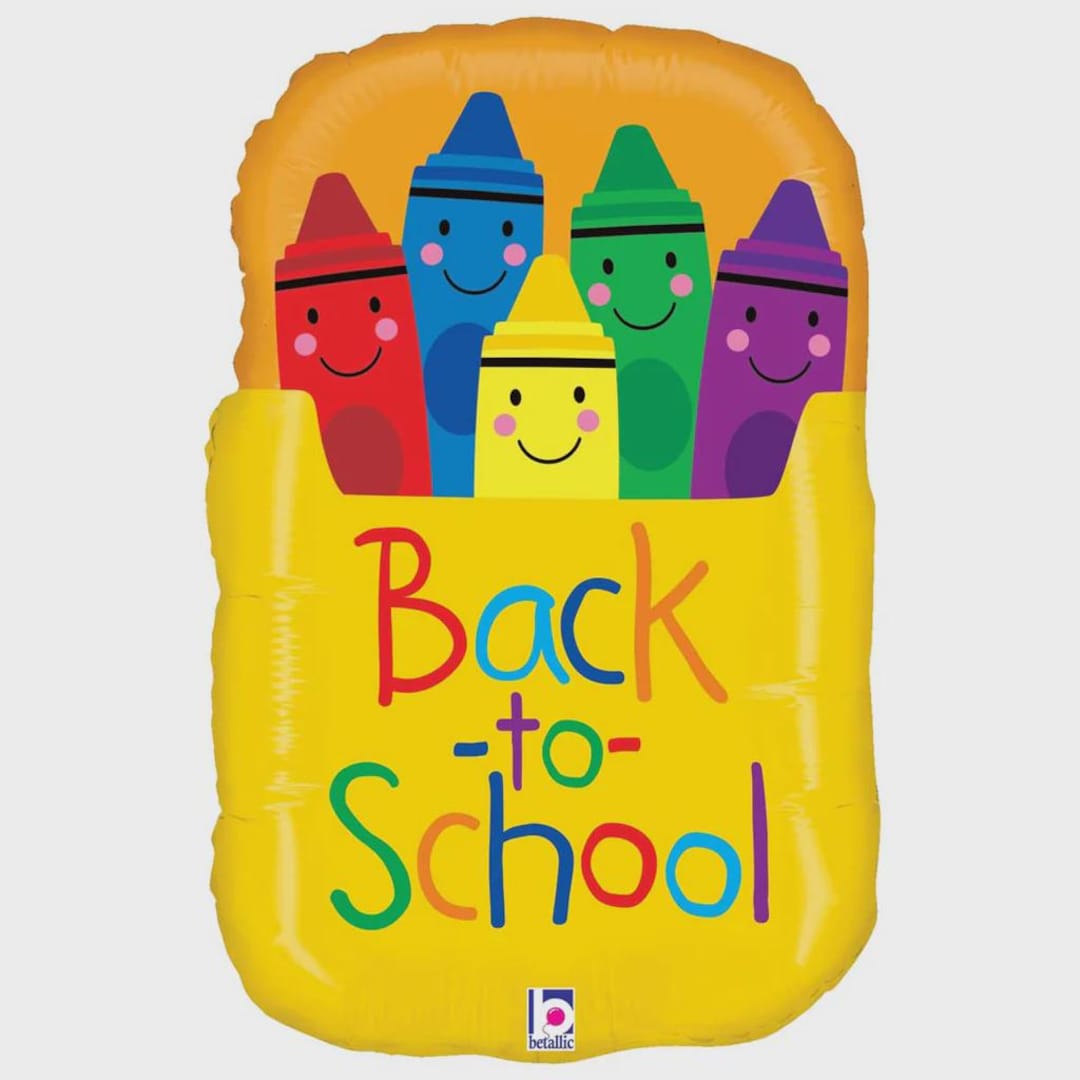Crayon Box Balloon - Back to School Balloon - Foil Balloon - Mylar ...