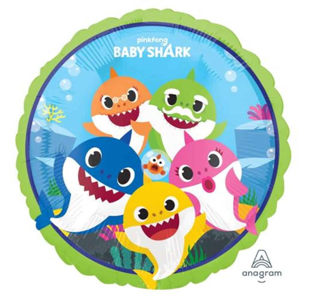Baby Shark Birthday - Baby Shark Balloon - Mommy Shark - Daddy Shark ...