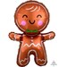 Gingerbread Man 31" Mylar Balloon - Cookie Balloon - Christmas Balloon ...
