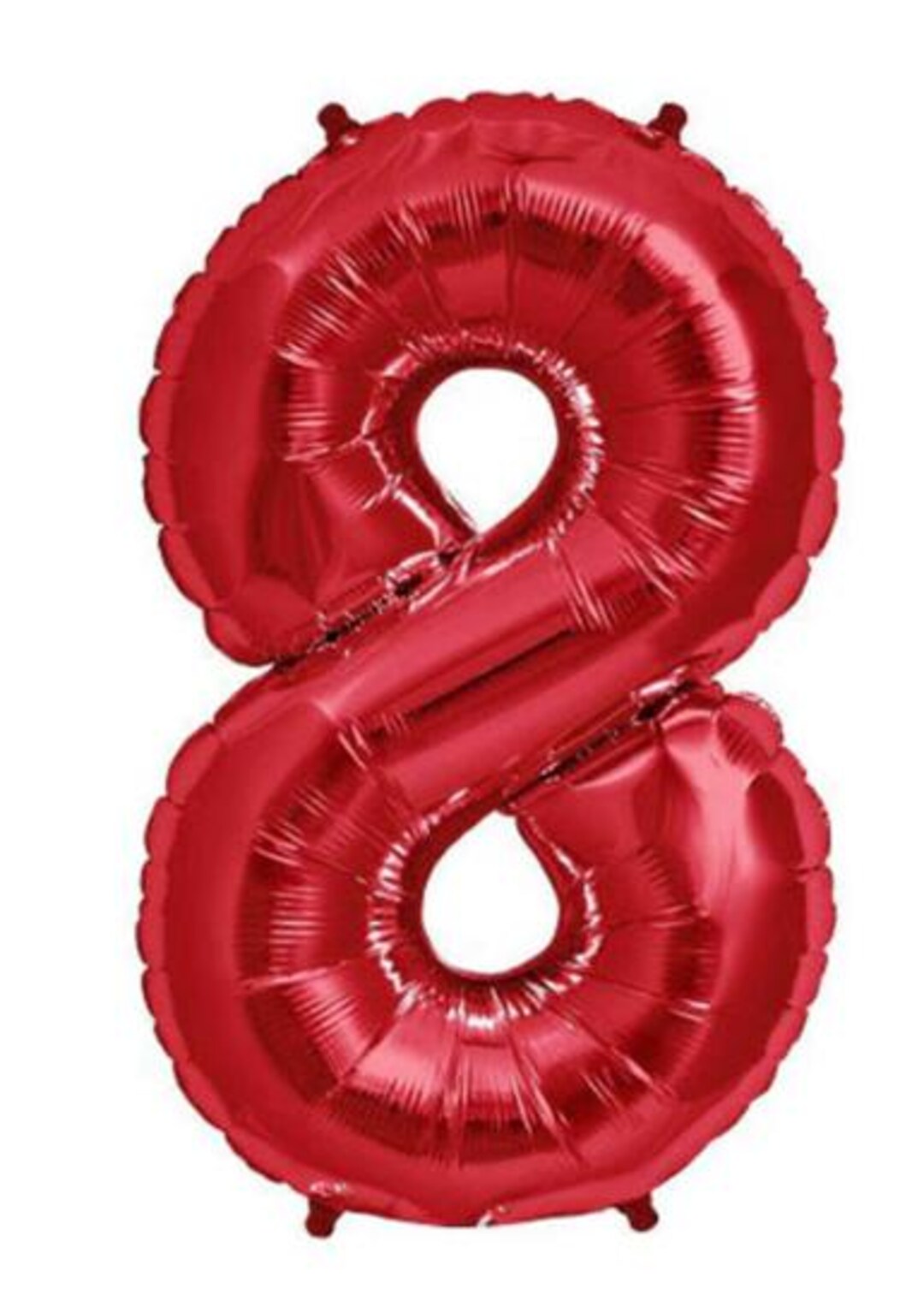 34" Red Number Eight Balloon - 80th Birthday Balloon - 18th Birthday ...