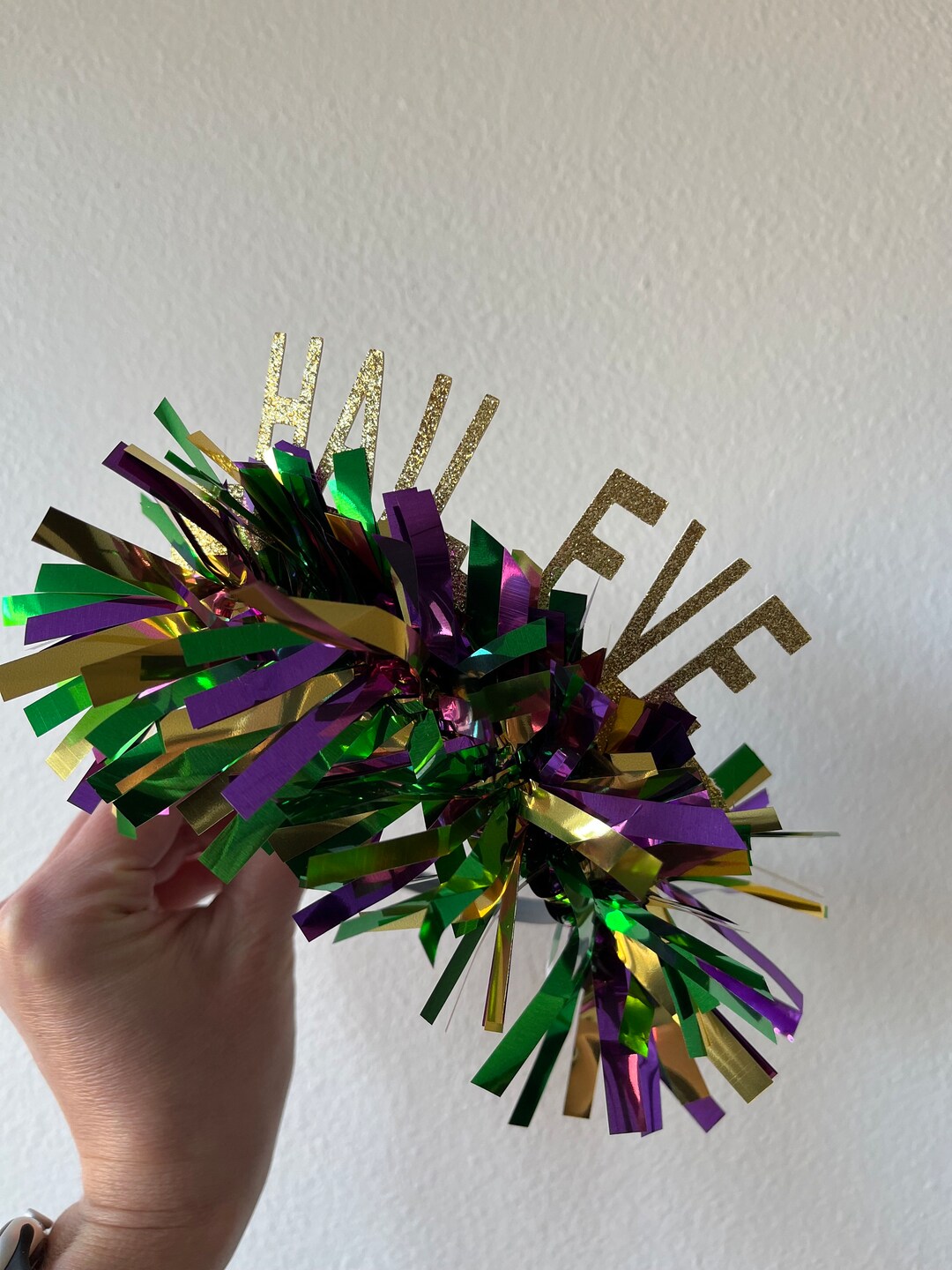 Mardi Gras Tinsel Headband Hail Eve Krewe of Even Mardi Gras Headpiece ...