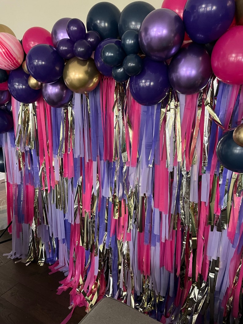 Pink Fringe Wall - Purple Fringe Wall - Fringe Backdrop - Custom Fringe ...