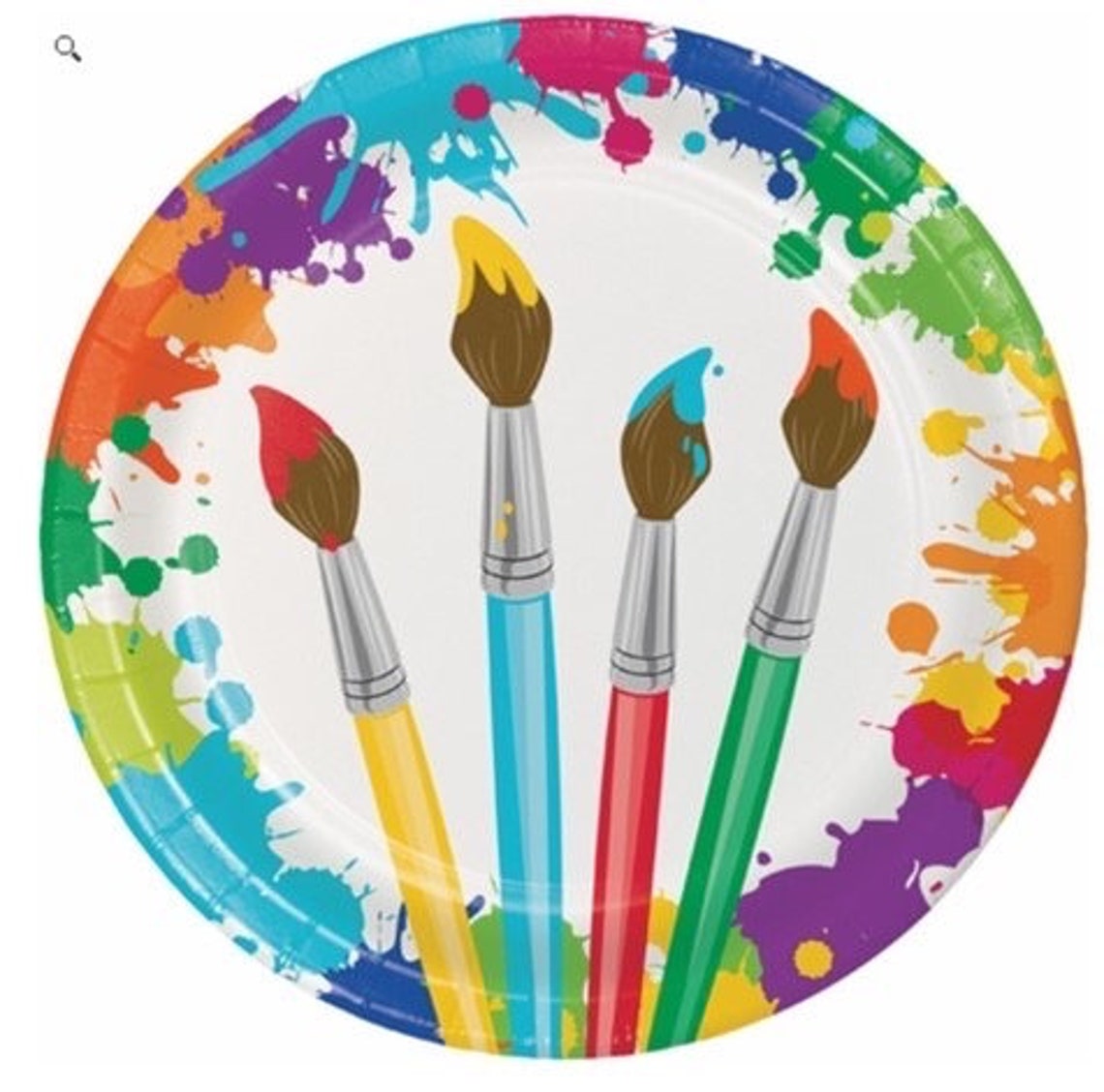 Paint Party Plates - Art Party Plates - Rainbow Plates - Rainbow Party ...