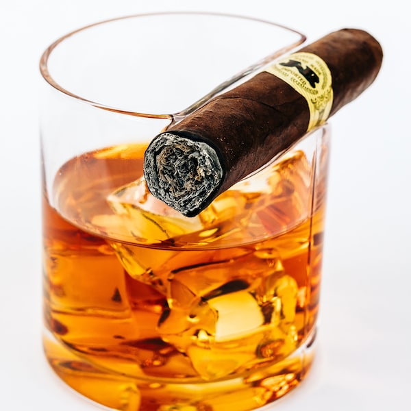 Whiskey Glass Cigar Holder - Etsy