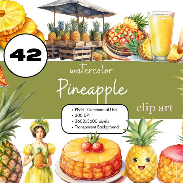 Pineapple Clip Art - Etsy