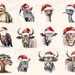 45 Christmas Safari Watercolor Clipart PNG Sublimation Bundle ...