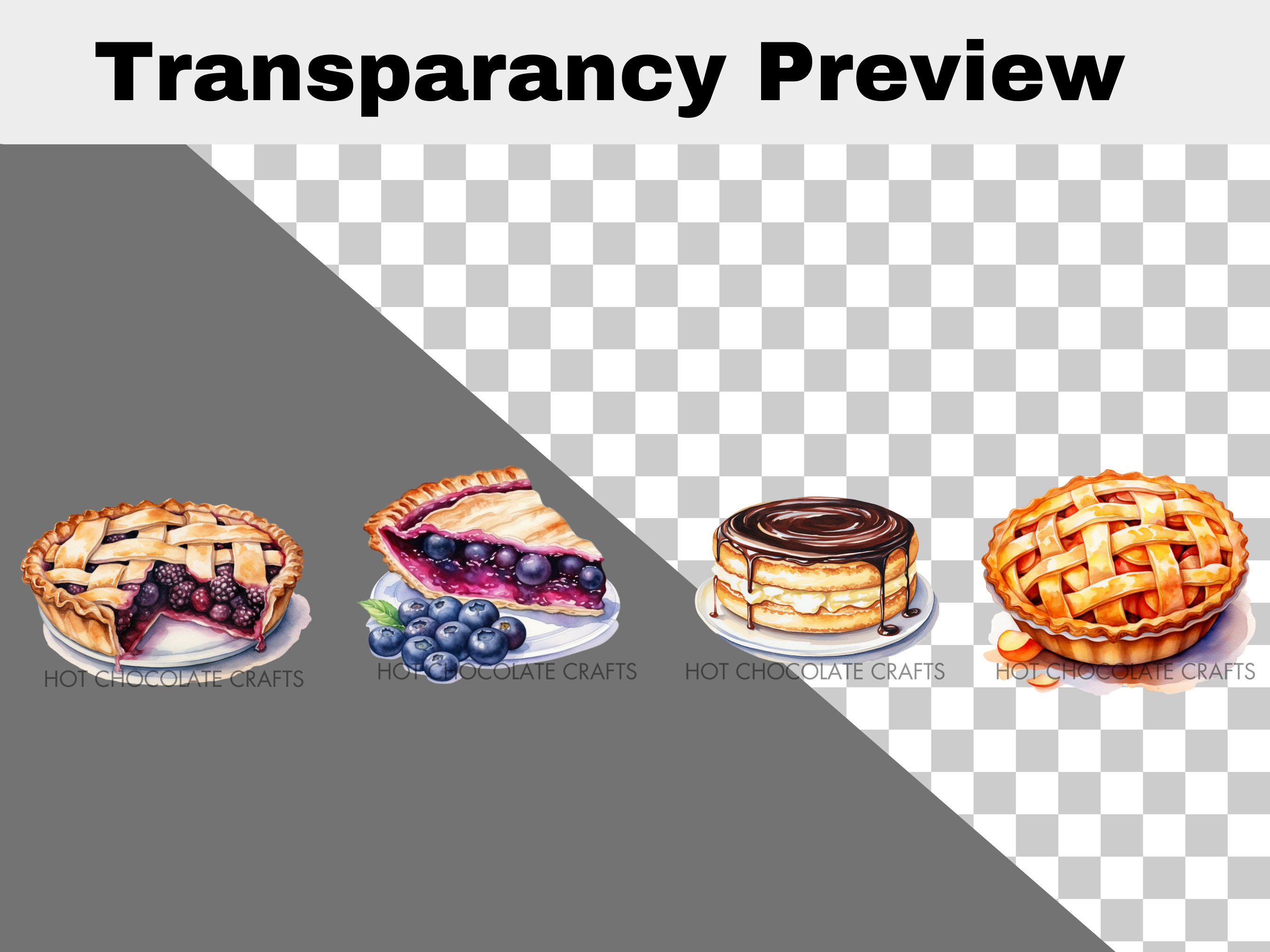 31 Pies Watercolor Clipart Sublimation Bundle PNG Commercial Use ...