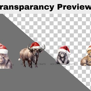 45 Christmas Safari Watercolor Clipart PNG Sublimation Bundle ...