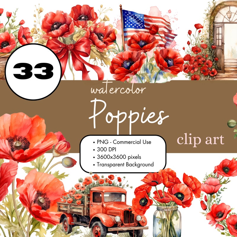 Poppy Graphics Bundle - Etsy