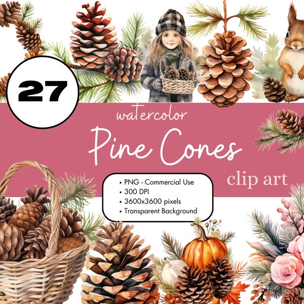 Pine Cone Clip Art - Etsy