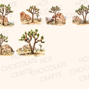 33 Joshua Trees Watercolor Clipart Sublimation Bundle PNG Commercial ...