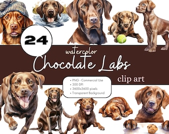 Chocolate Lab Dog Digital File Cartoon Clip Art SVG PNG JPG - Etsy