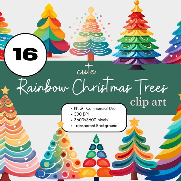 Rainbow Christmas - Etsy