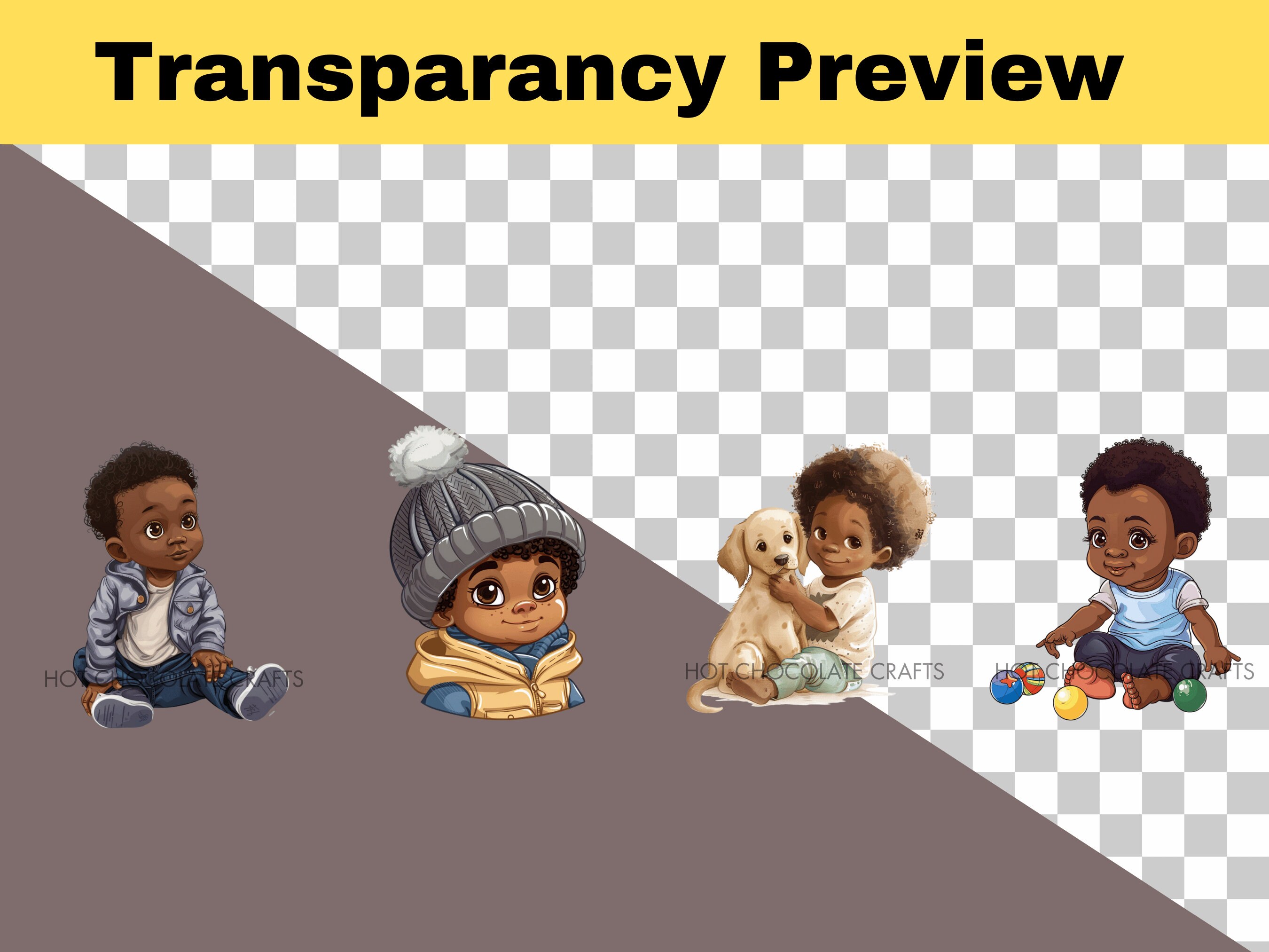 21 Black Toddler Boy Kids Clipart Bundle, African American Women PNG ...