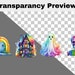 26 Rainbow Halloween Watercolor Clipart Sublimation Bundle PNG ...