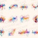29 Music Notes Watercolor Clipart Sublimation Bundle PNG Commercial Use ...