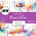 29 Music Notes Watercolor Clipart Sublimation Bundle PNG Commercial Use ...