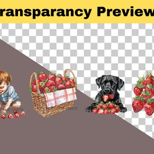 38 Berry Picking Strawberry Watercolor Clipart Sublimation Bundle PNG ...