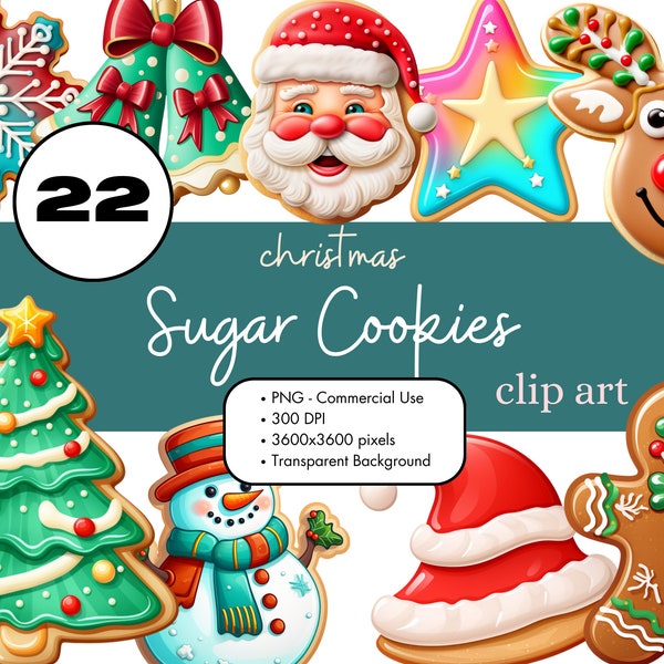 Sugar Cookie Clipart - Etsy