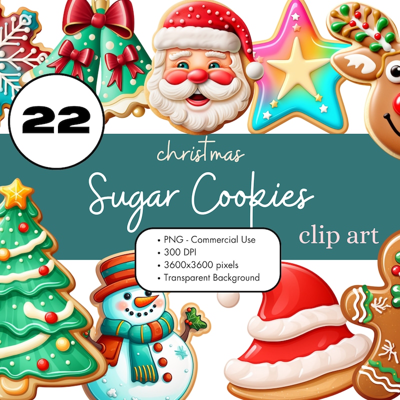 Sugar Cookie Clipart - Etsy