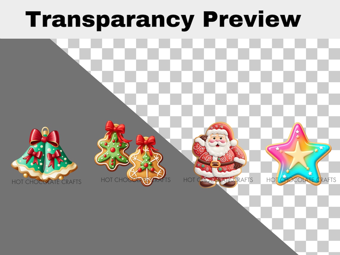 22 Christmas Sugar Cookies Clipart Sublimation Bundle PNG Commercial ...
