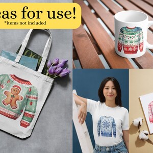 20 Ugly Christmas Sweater Clipart Bundle, Clothing PNG Sublimation ...