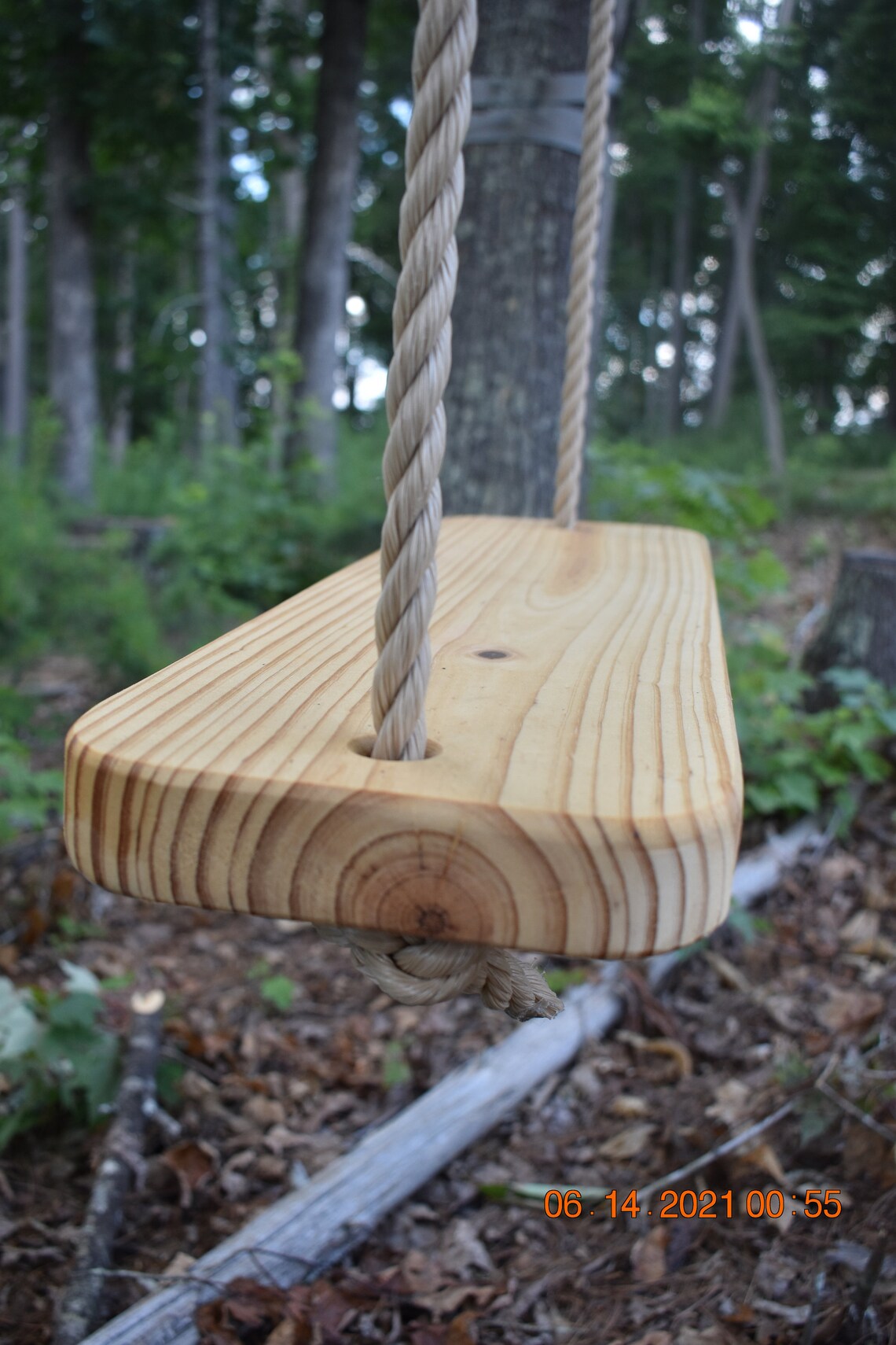 Classic Tree Swing/wood Tree Swing/ Tree Swing With 12' | Etsy