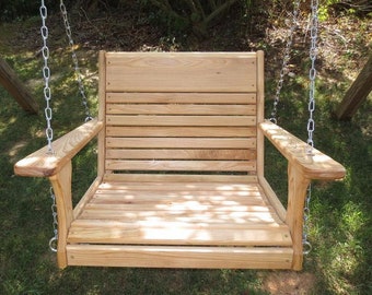Single Porch Swing Chair pair Handmade 2ft Cypress Porch Swing With Cup ...