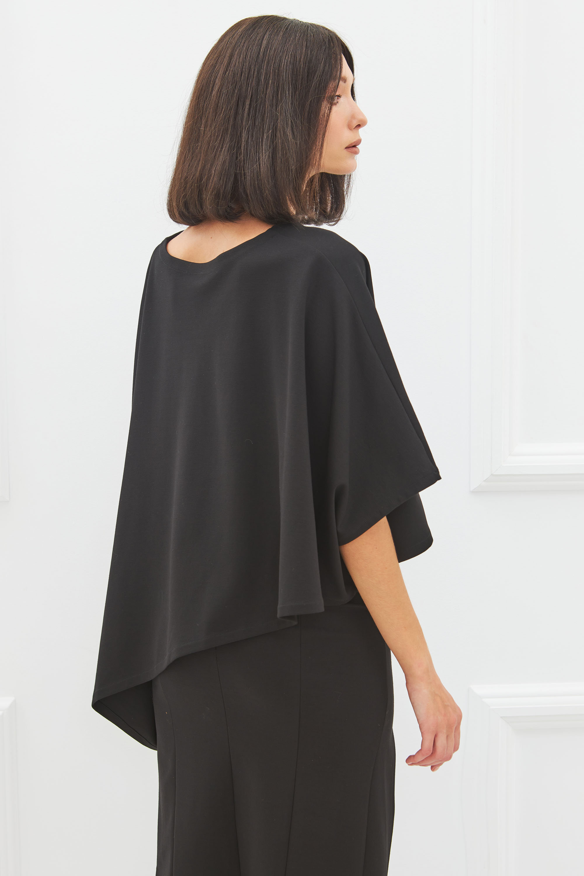 Cape Blouse Asymmetric Loose Blouse Feminine Cape Style - Etsy UK