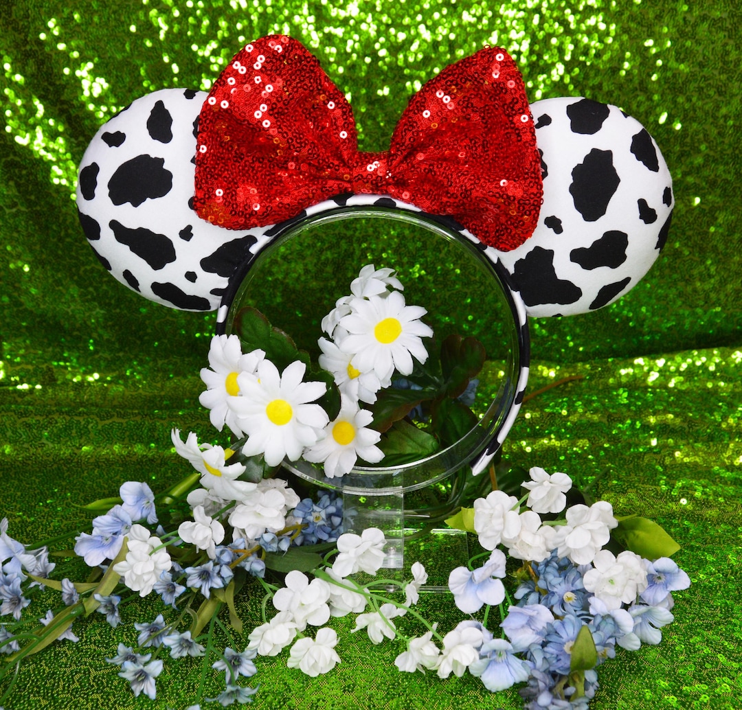 Cow Print Mouse Ears - Clarabelle - Etsy